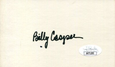 Billy Casper PGA Masters Ryder Cup Golf Champ Signed Autograph JSA | eBay