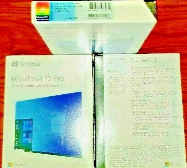 Microsoft Windows 10 Professional, SKU HAV-00059,Sealed Box,32-bit,64 ...