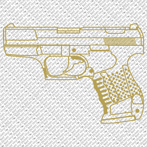 PISTOL HAND GUN SPORT SHOOTING CAR WINDOW LAPTOP VINYL DECAL STICKER ...
