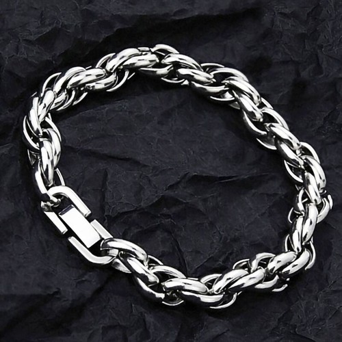 6/8/11mm Man Woman Stainless Steel Braided Rope Chain Bracelet Bangle ...