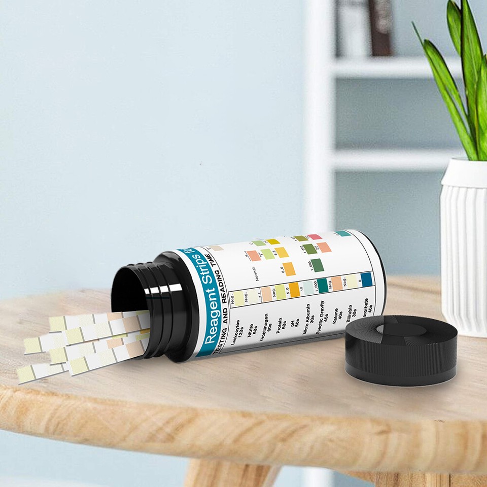 100 Strips Urinalysis Dip-Stick 10 Parameters Protein Test Strips PH ...