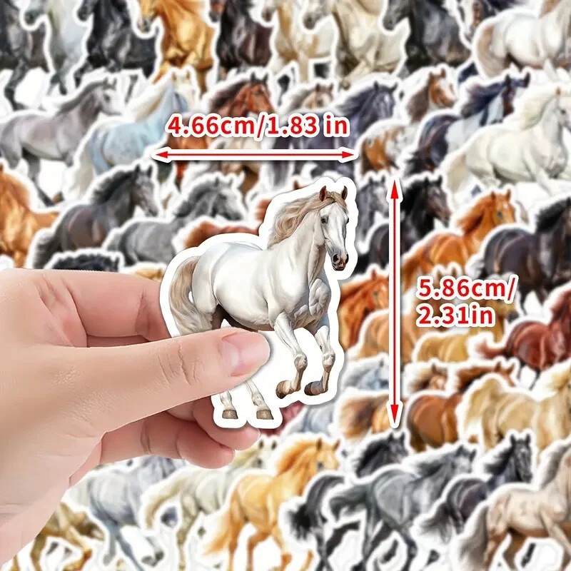 50pc Galloping Horse Sticker Pack Lot Laptop, Phone Case, Scrapbook ...