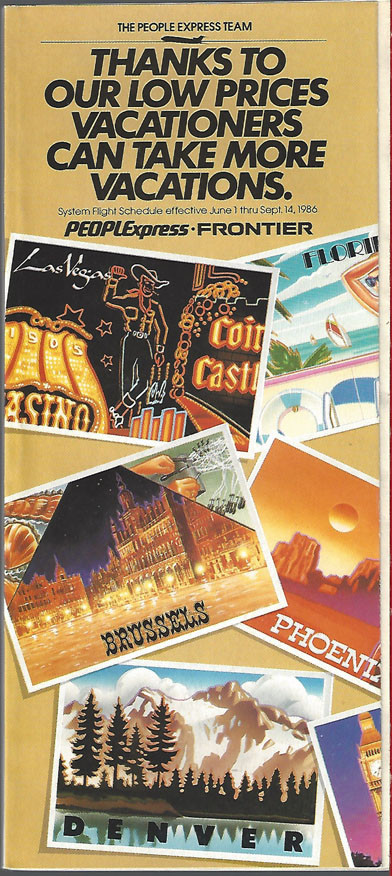 Peoplexpress system timetable 6/1/86 [8041] Buy 4+ save 25% | eBay