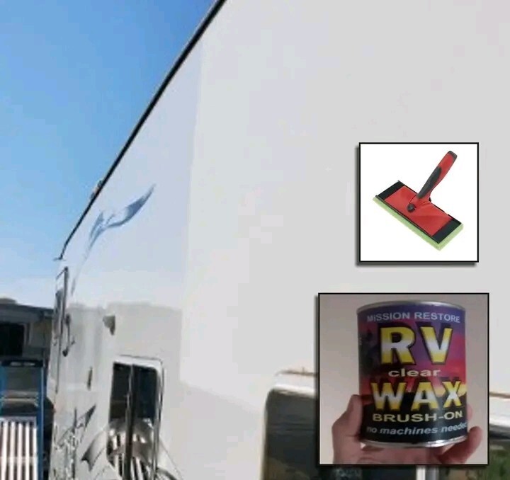 RV wax, brush on clear wax . . .no machines used Try it ! | eBay
