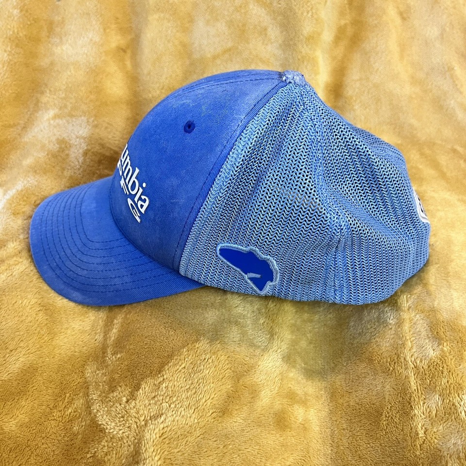 Columbia PFG Hat Mens Large XL Blue Mesh Fitted Cap Fishing Outdoor ...