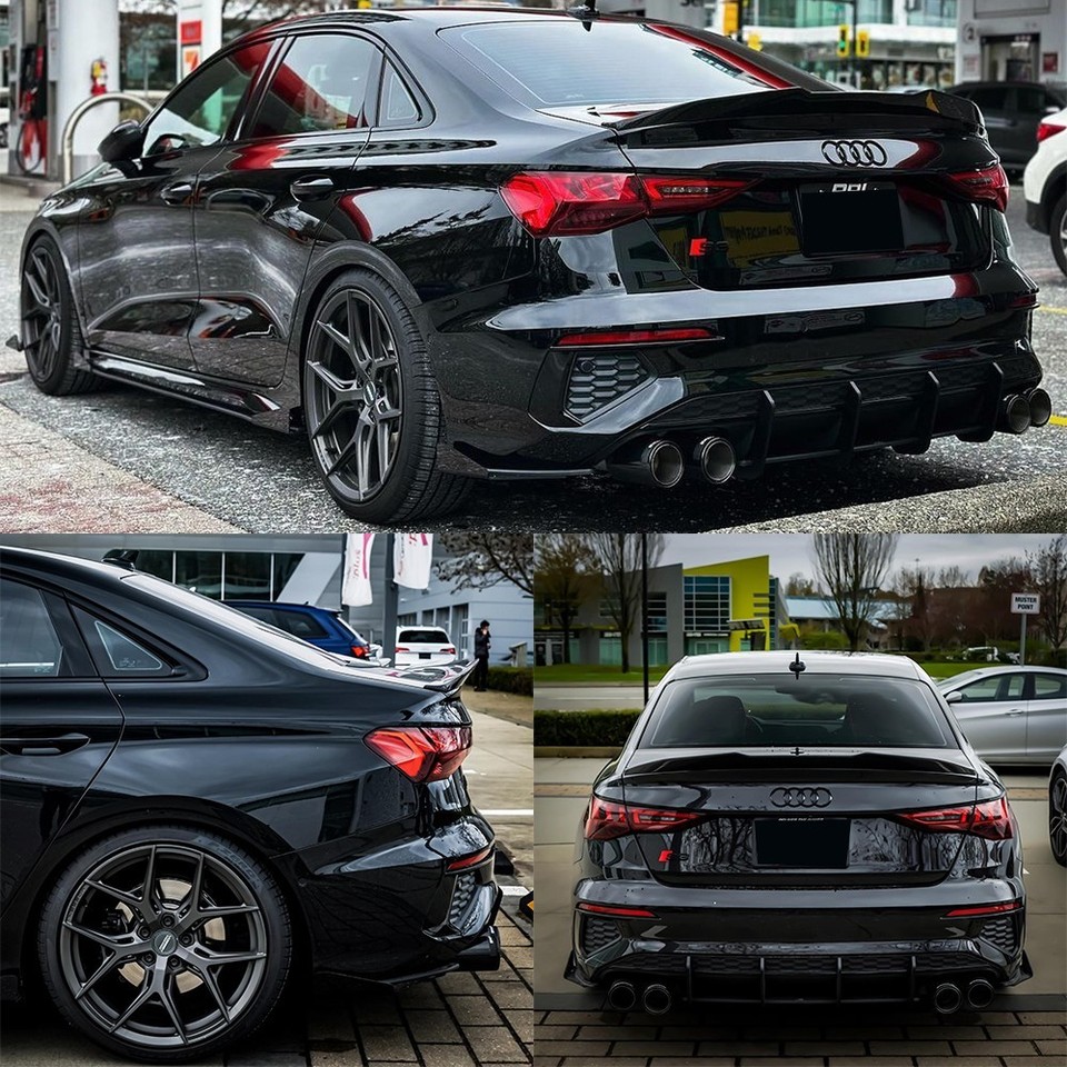 For AUDI A3 S3 RS3 8Y Limousine Sedan 2021-2026 Carbon Fiber Trunk Wing ...
