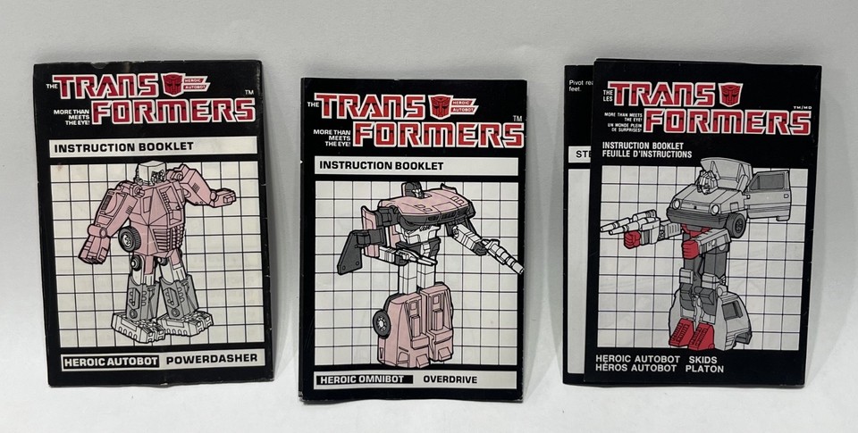 Vtg 1984 1985 Transformers LOT - G1 Robots, Manuals, Accessories ...