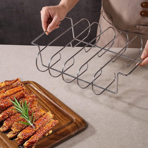 BBQ Non Stick Rib Rack Accessories Steel Roasting Stand | eBay Australia