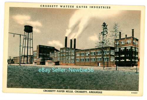 Crossett Arkansas AR - CROSSETT PAPER MILLS - Postcard | eBay