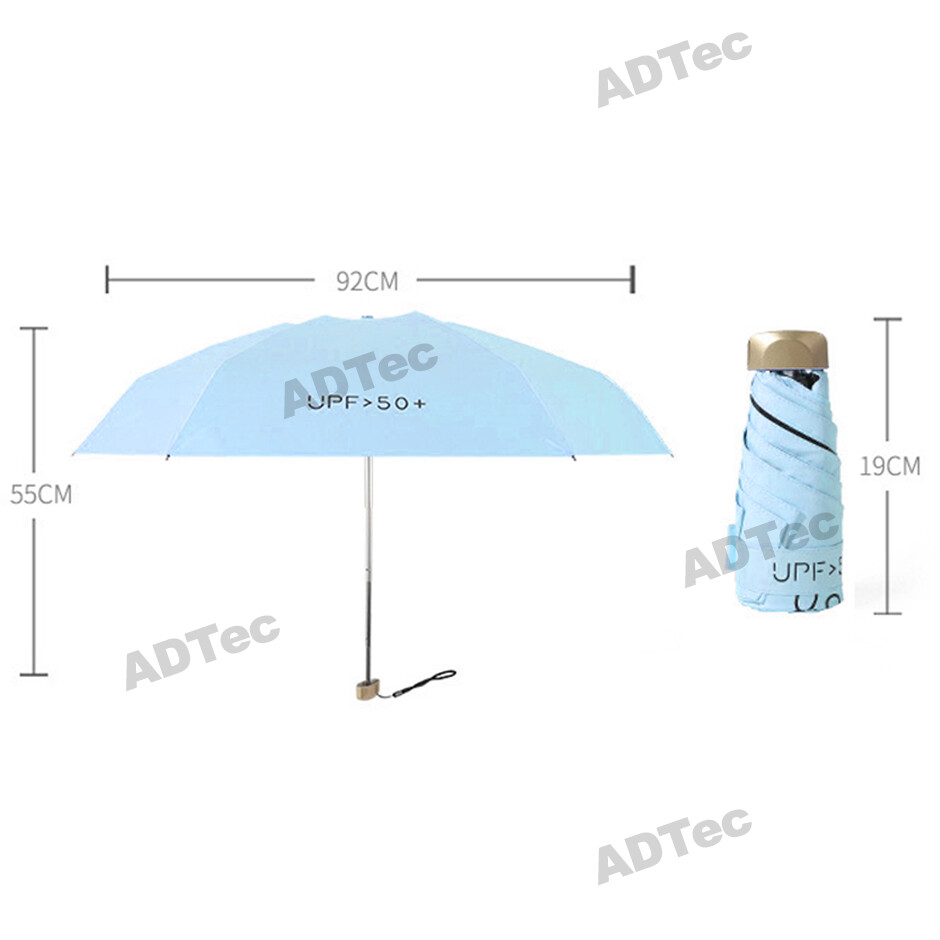 Mini Pocket Umbrella Travel Super Windproof Compact Folding Sun Anti-UV ...