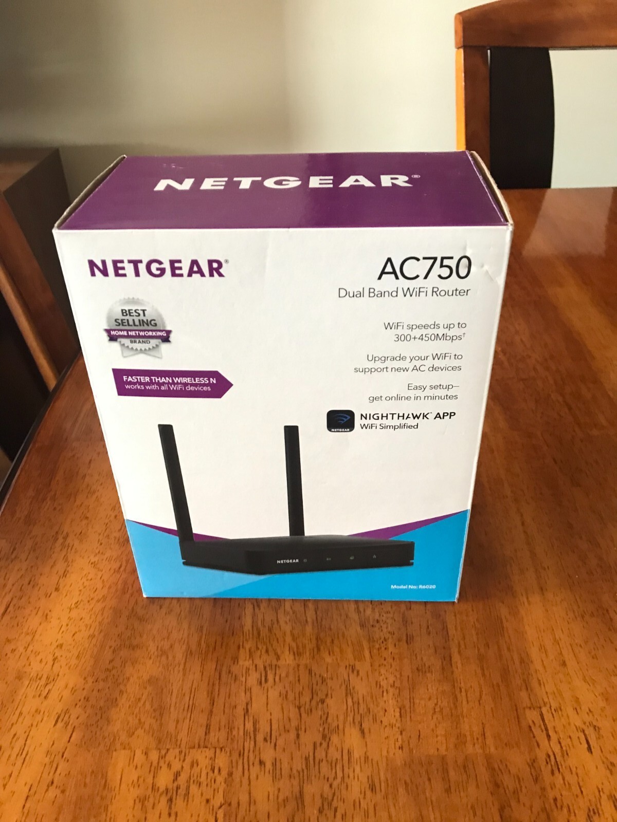 Open Box-NETGEAR R6020 750 Mbps 4 Port Dual Band WiFi Router ...