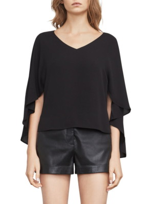 NEW BCBG MAXAZRIA BLACK SHANNAH CAPE-BACK TOP WQR1T768/S663A SIZE M | eBay