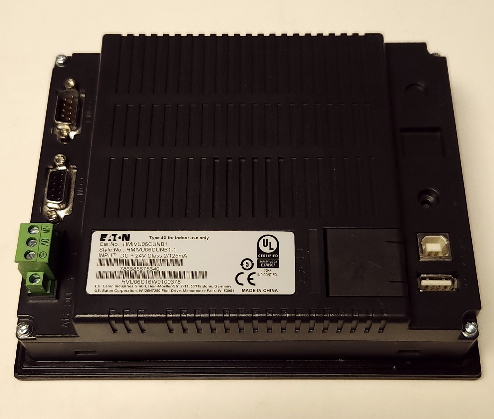 EATON HMIVU06CUNB1 Type 4X HMI VU Series 6" Touch Screen Operator Panel ...