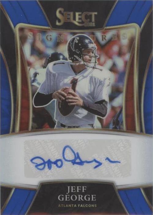 2021 Panini Select - Select Signatures Jeff George #SSP-JGE Blue Prizm ...