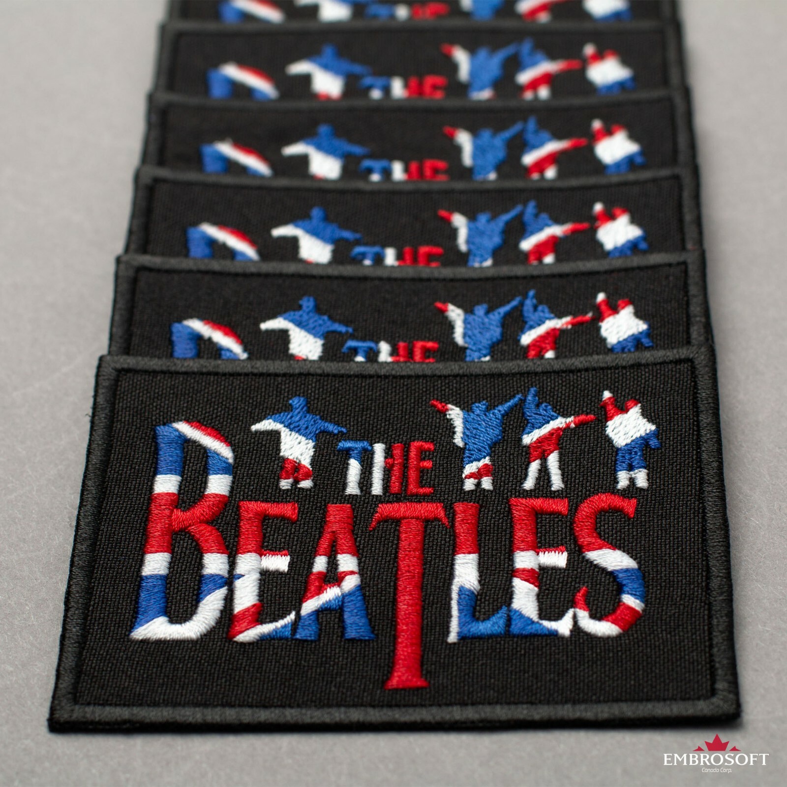 The Beatles United Kingdom Flag Music Rock Band Embroidered Patch Iron ...
