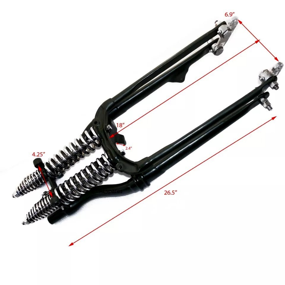 For Harley Davidson WL WLA WR Complete Springer Girder Fork Black 1940 ...