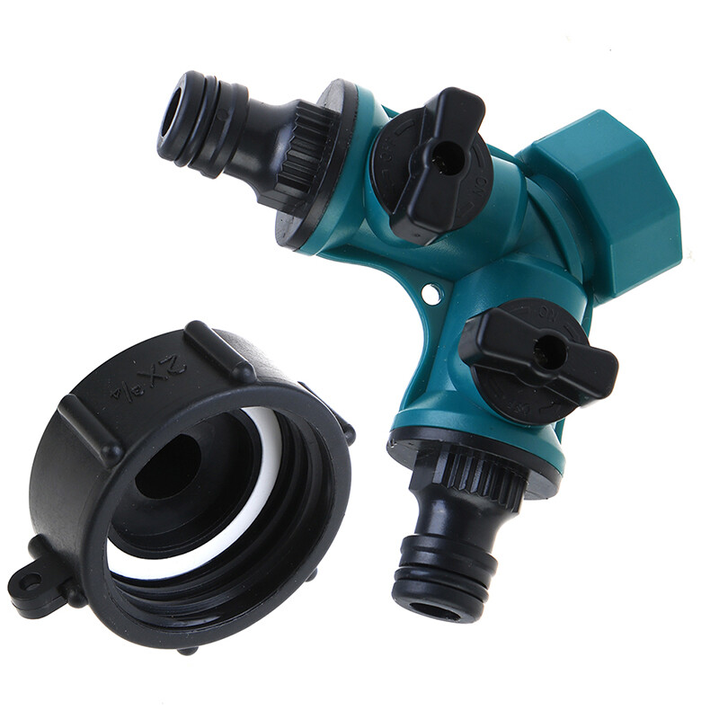 Y Shaped Quick Valved Connector IBC Tank Adapter Tap Connector Valve ...