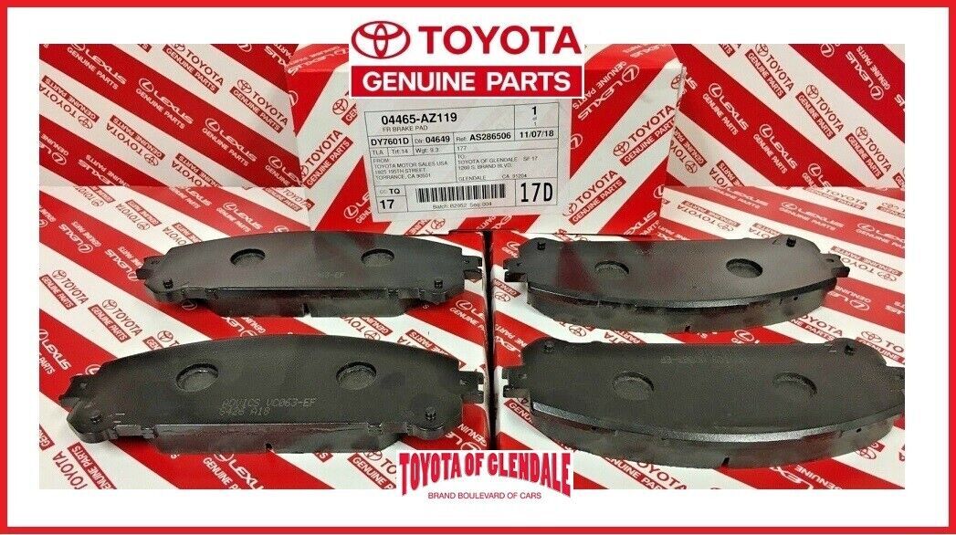 2011-2020 TOYOTA SIENNA FRONT CERAMIC BRAKE PADS GENUINE OEM 04465 ...