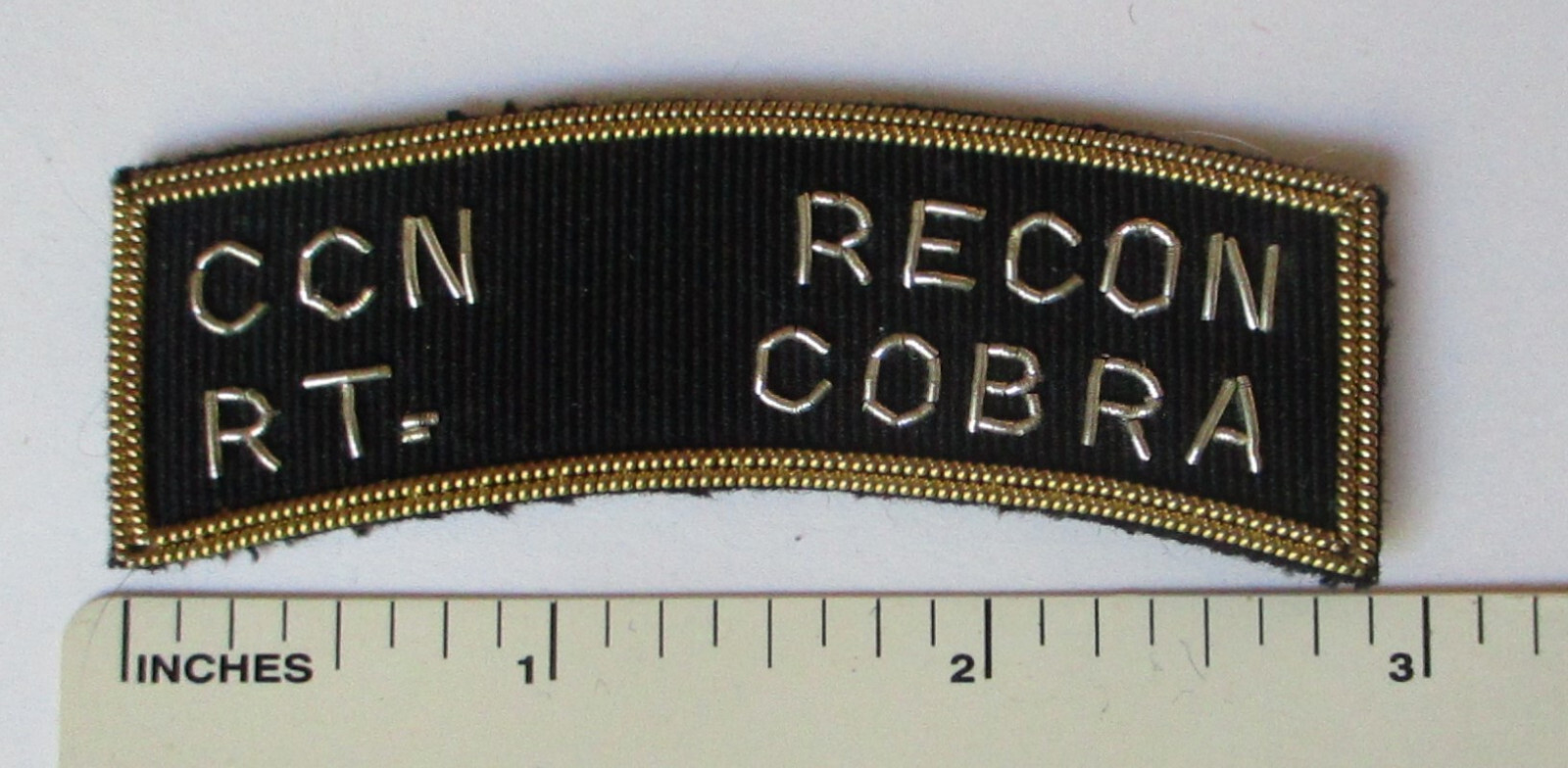 US ARMY CCN RECON TEAM COBRA Bullion TAB PATCH Post Vietnam Made for ...