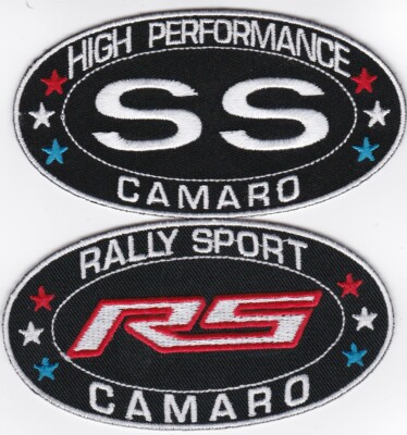 CHEVY SS and RS 2x4 CAMARO SEW/IRON ON PATCH BADGE EMBROIDERED ...