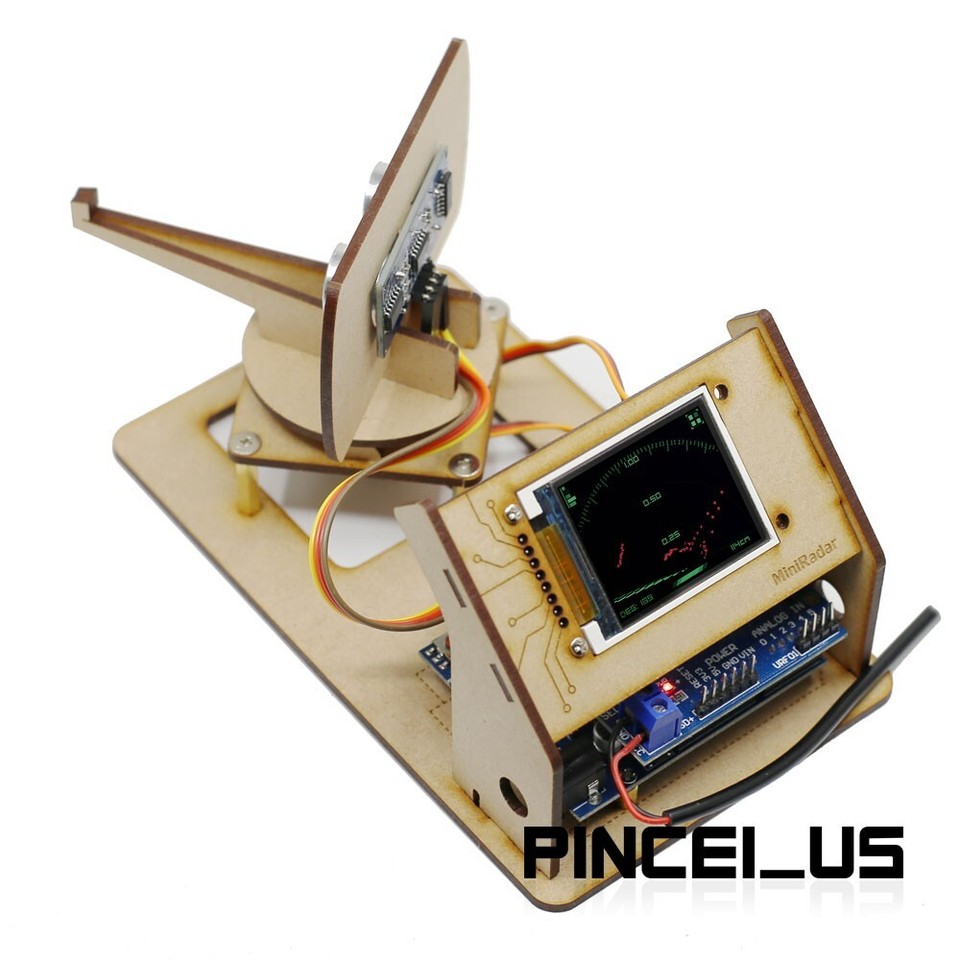 Arduino Mini Radar Detection Robot With Ultrasonic Radar +Controller ...