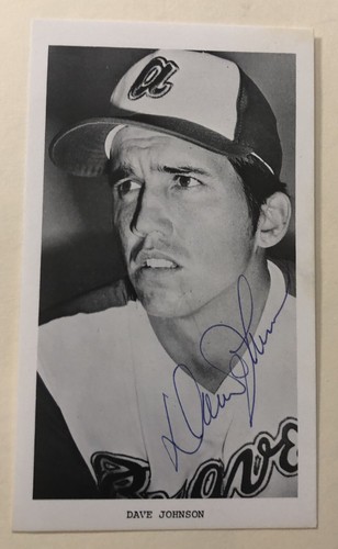 Autographed Photo Postcard of Dave (“Davey”) Johnson—Atlanta Braves | eBay