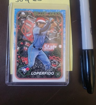 2024 Topps Joey Loperfido Rookie Holiday H71 Image Variation Santa Hat ...