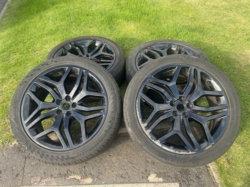 RANGE ROVER EVOQUE 20" BLACK ALLOY WHEELS WITH TYRES GENUINE | eBay UK