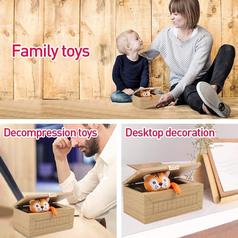 Wooden Useless Box Don't Touch Leave Me Alone Box Stress-Reduction ...