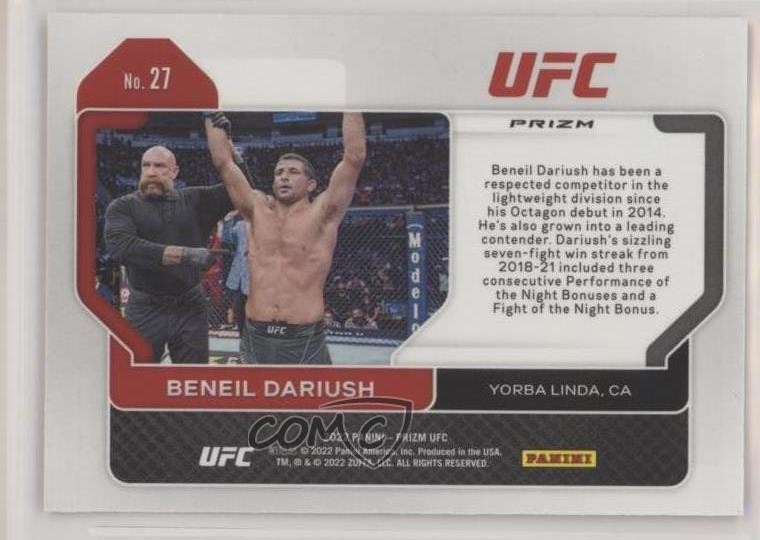 2022 Panini Prizm UFC Ruby Wave Prizm Beneil Dariush #27 | eBay UK
