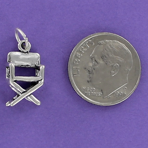 Director's Chair Charm Sterling Silver for Bracelet 3D Movie Set Pario ...