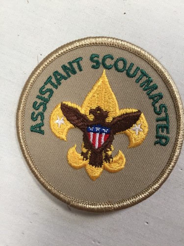 Assistant Scoutmaster white plastic back Adult BSA Position Patch | eBay