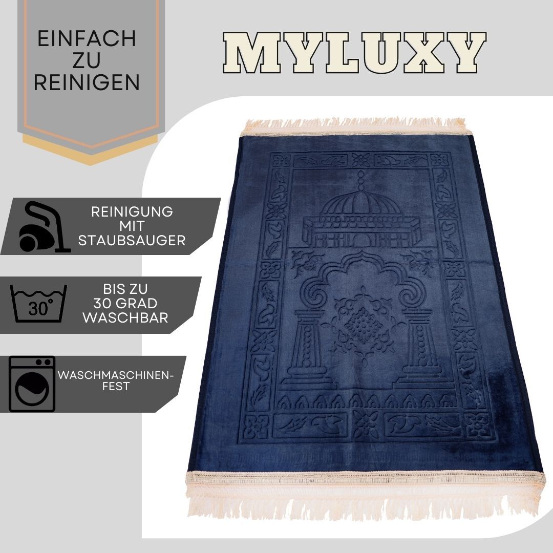 MYLUXY Gebetsteppich Namazlik Seccade Sejjade weiche Matte Prayer Mat ...
