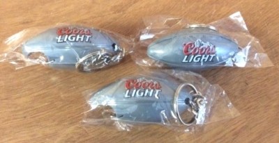 Coors Light Football Beer Bottle Opener Key Chain - Set of (3) - New ...