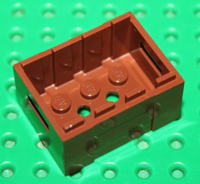 Lego Reddish Brown Container, Crate 3 x 4 x 1 2/3 with Handholds ref ...