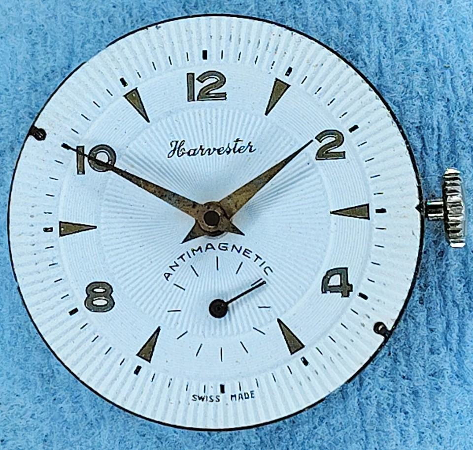 C1223 mens Harvester Sub Dial Manual Wind Aluminum Vintage Old Watch ...