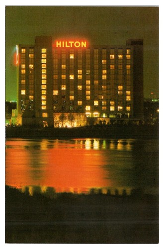 The Meadowlands Hilton Hotel Secaucus New Jersey NJ Postcard Night View ...