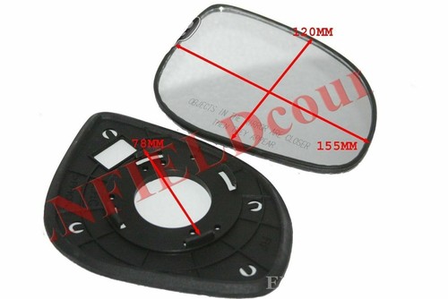Left & Right Orvm Convex Wing Door Glass Mirror With Base Plate I20 T-2 ...