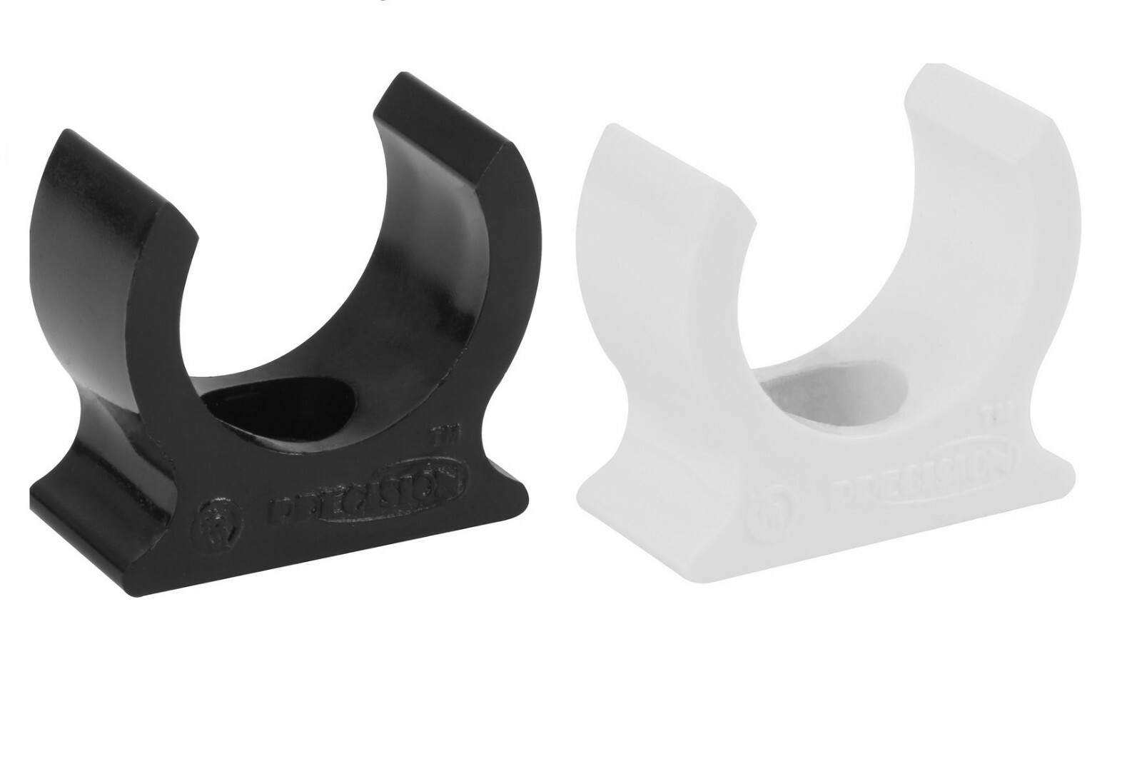 PACK OF 10 - 20mm Black -White PVC U Clip Conduit Push In Saddle | eBay UK