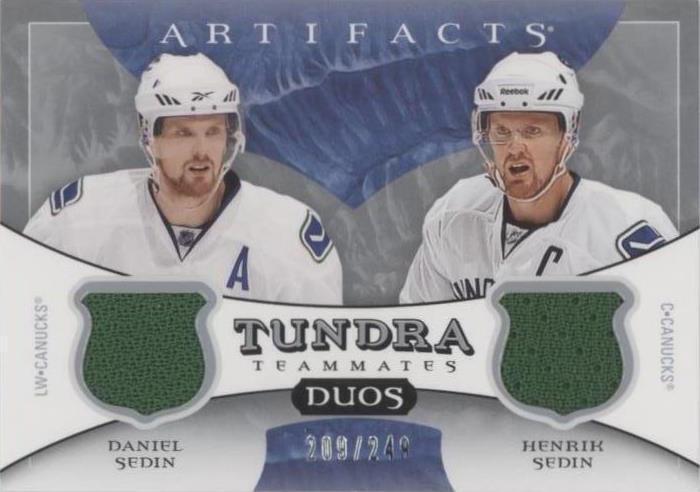 2022-23 Upper Deck Artifacts - Tundra Teammates Duos Daniel Sedin ...