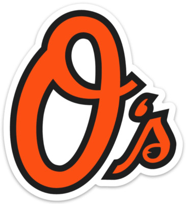 Baltimore Orioles Signature O Letter Logo type MLB Baseball Die-Cut ...