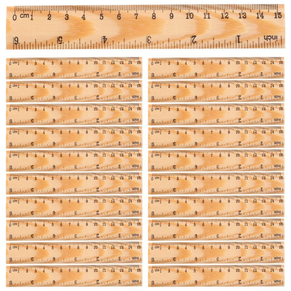 20 Pcs Scale Ruler Convenient Wood Rulers Multi-function Student | eBay ...