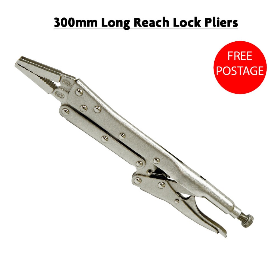 300mm Extra Long Locking Pliers, Long Nose Mole Grips Deep Reach Mole ...