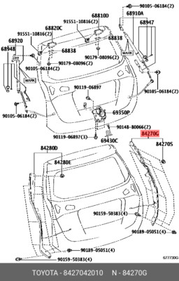 Original sensor assy, power back door, right, 8427042010 for TOYOTA ...