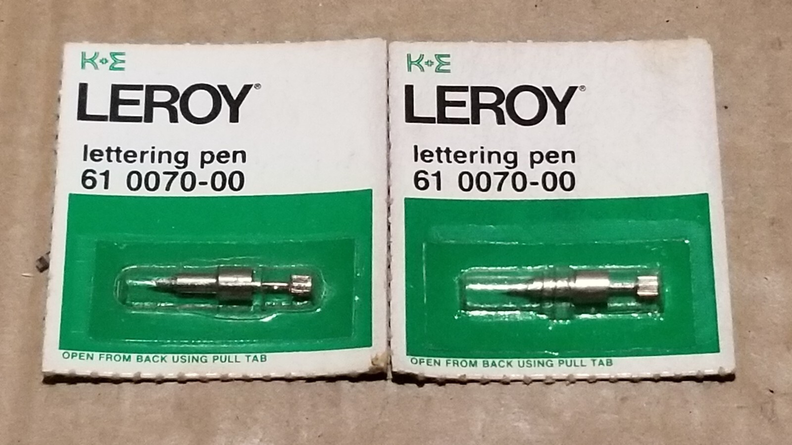 TWO - K&E LEROY Lettering Pen 61 0070-00 - End Tracer Pin - NOS | eBay