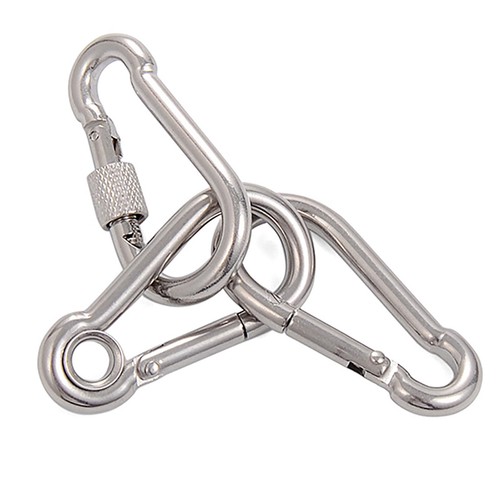 Stainless Steel Carabiner Snap Spring Hook Clip 316/304 Marine Grade ...