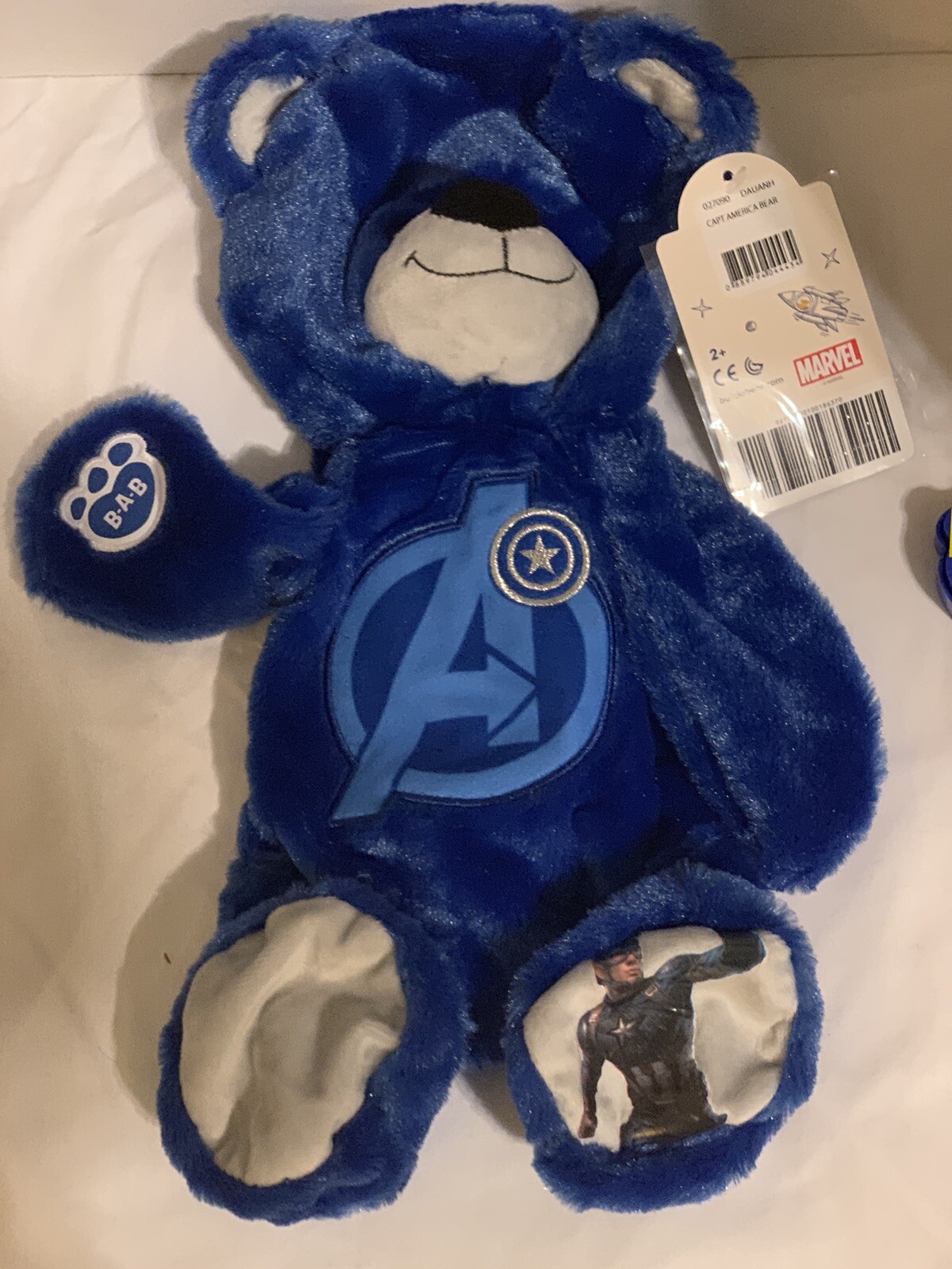 NWT BUILD A BEAR Avenger Endgame UNSTUFFED CAPTAIN AMERICA BEAR OUTFIT ...