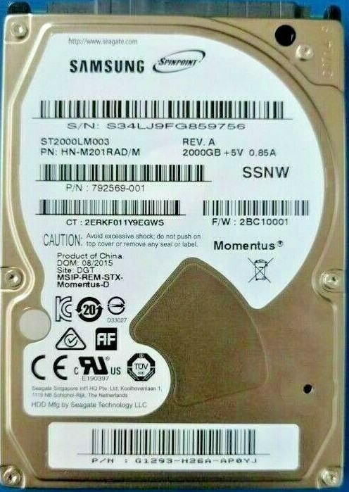 Laptop 2.5 SATA Hard Drive 160GB 250GB 320GB 500GB 750GB 1TB 2TB ...
