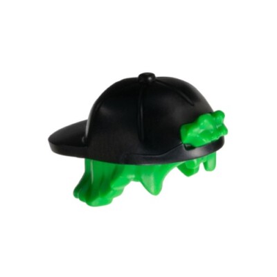 LEGO - Minifig, Hair w/ Hat - Tousled Hair w/ Backwards Black Baseball ...