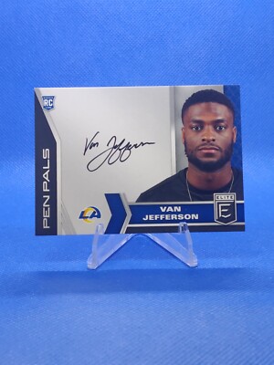 🔵 2020 Panini Donruss Elite VAN JEFFERSON Rookie Pen Pals On Card Auto ...
